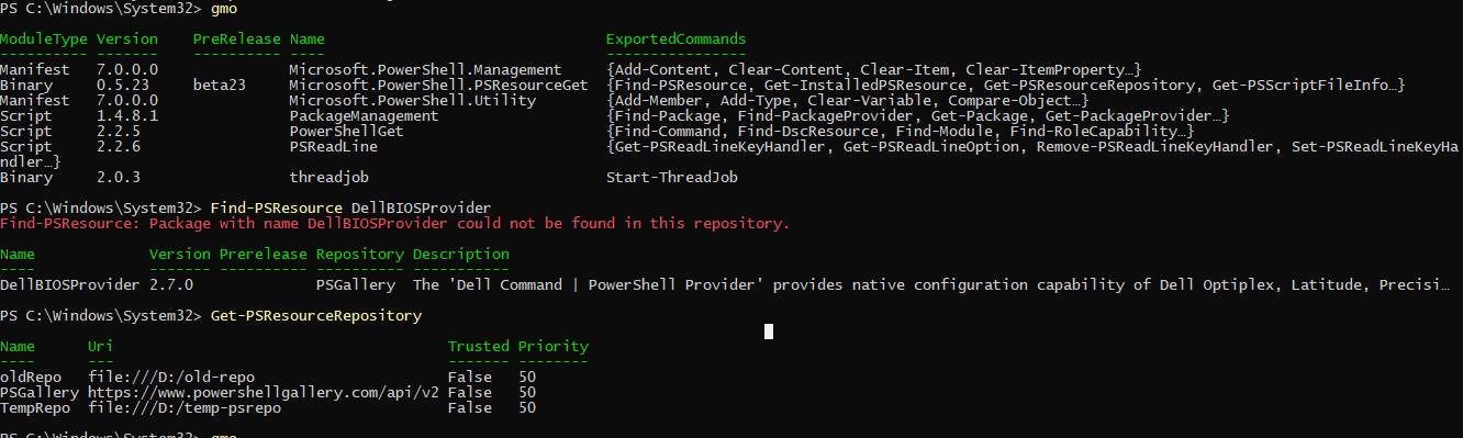Error message doesn't specify the name of the Repository where the module wasn't found · Issue ...