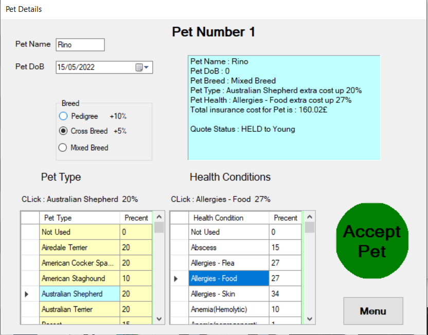 GitHub - MichaelXerxes/Pet-Insurance-FormApp