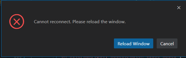 Constant "Cannot reconnect. Please reload the window." issue · Issue #7381 · microsoft/vscode ...