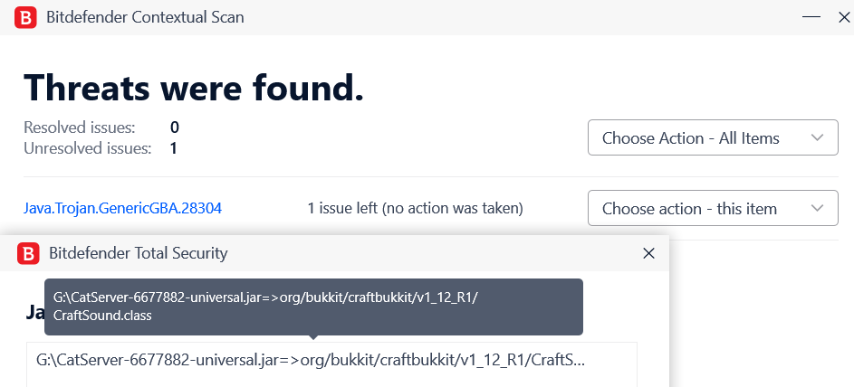 Antivirus Threat report · Issue #308 · Luohuayu/CatServer · GitHub