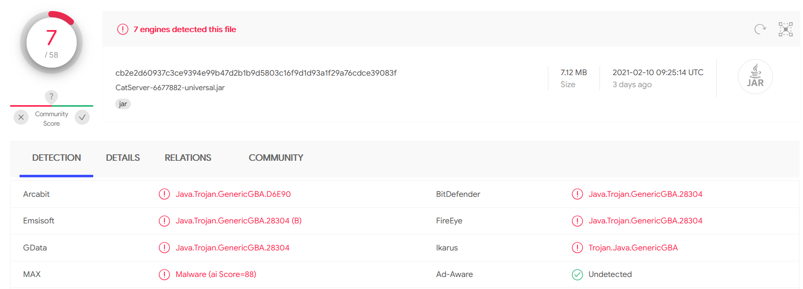 Antivirus Threat report · Issue #308 · Luohuayu/CatServer · GitHub