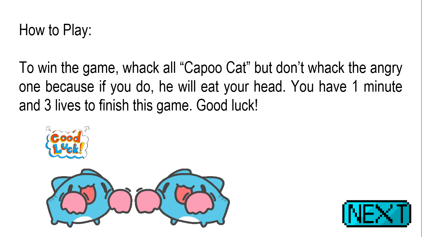 GitHub - mjasper30/WhaCapoo: Powerpoint Game inspired by Bugcat Capoo