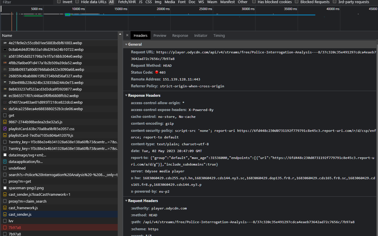 Playlist issues with blocked content / player plays 403 head · Issue #2740 · OdyseeTeam/odysee ...