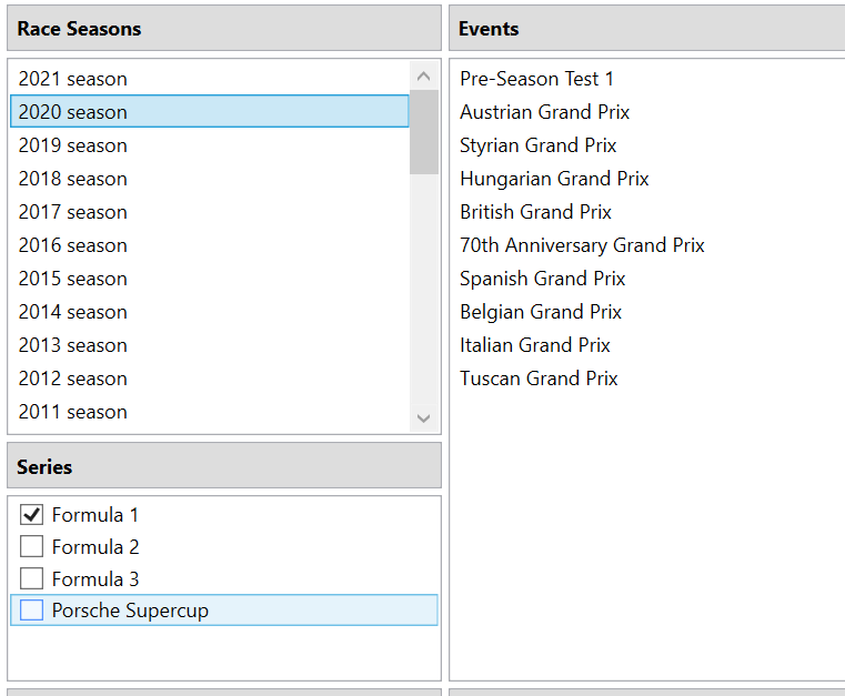 [BUG] Only some races are showing in the archive. · Issue #50 · robvdpol/RaceControl · GitHub