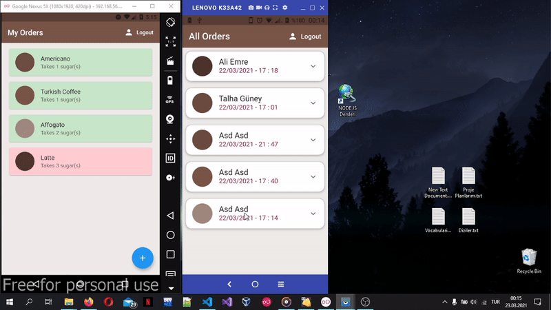 GitHub - devSuatt/coffee_order_project: Order tracking using ...