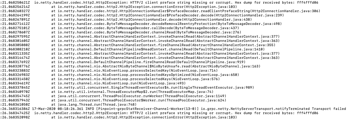 Dec22exception 2 Client Preface String Missing Or Corrupt