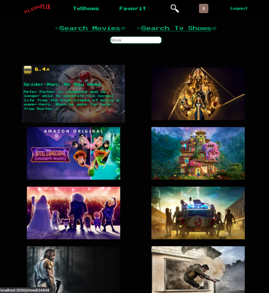 GitHub - scottklein7/kleinflix