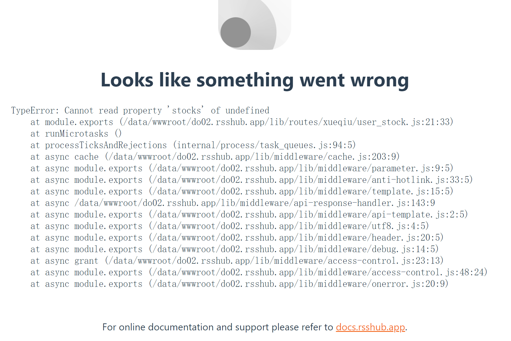 [BUG]【雪球-用户自选动态】订阅失败 · Issue #5947 · DIYgod/RSSHub · GitHub
