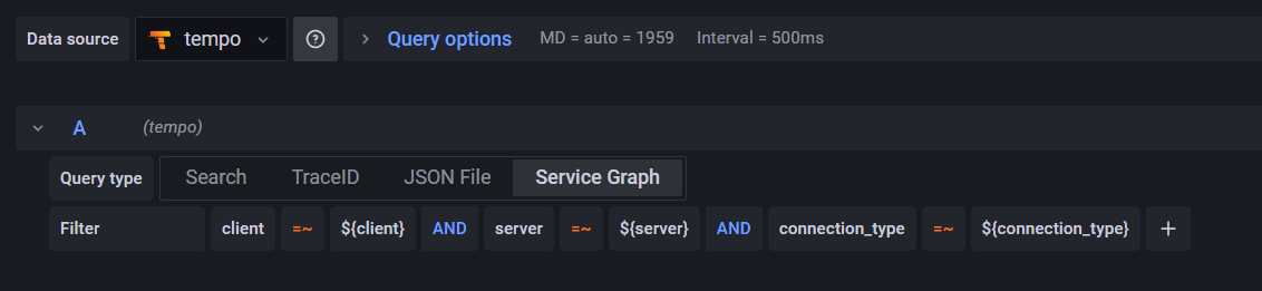 Service graph panel Prometheus query invalid after enabling ...