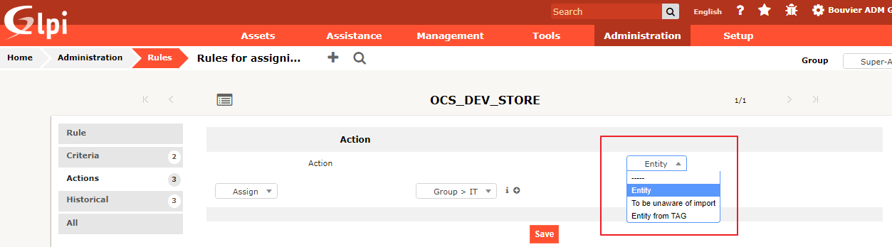 Rules for assigning an item to an entity >> Action Entities child visibility · Issue #4484 ...