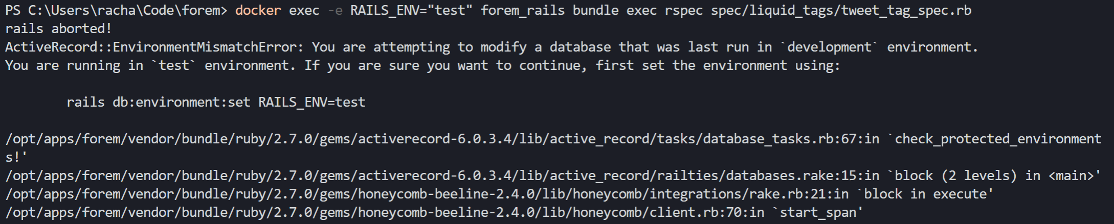 DatabaseCleaner is not a fan of Docker · Issue #12600 · forem/forem · GitHub