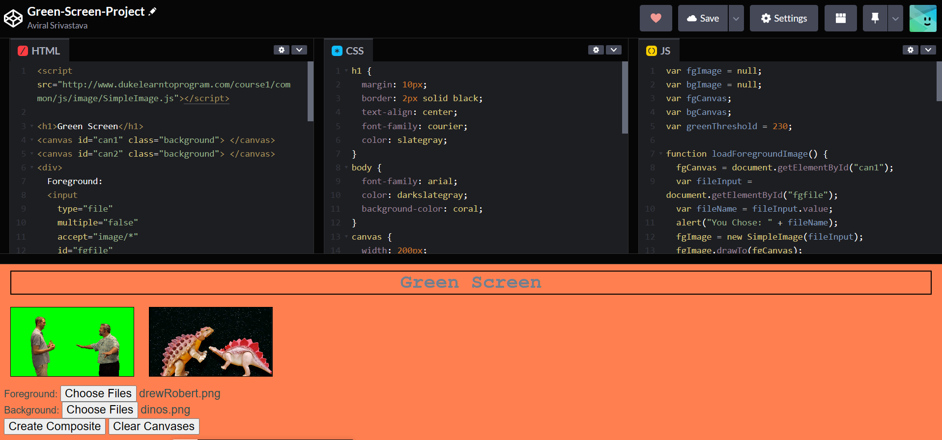GitHub - meaviral17/Green-Screen-Project