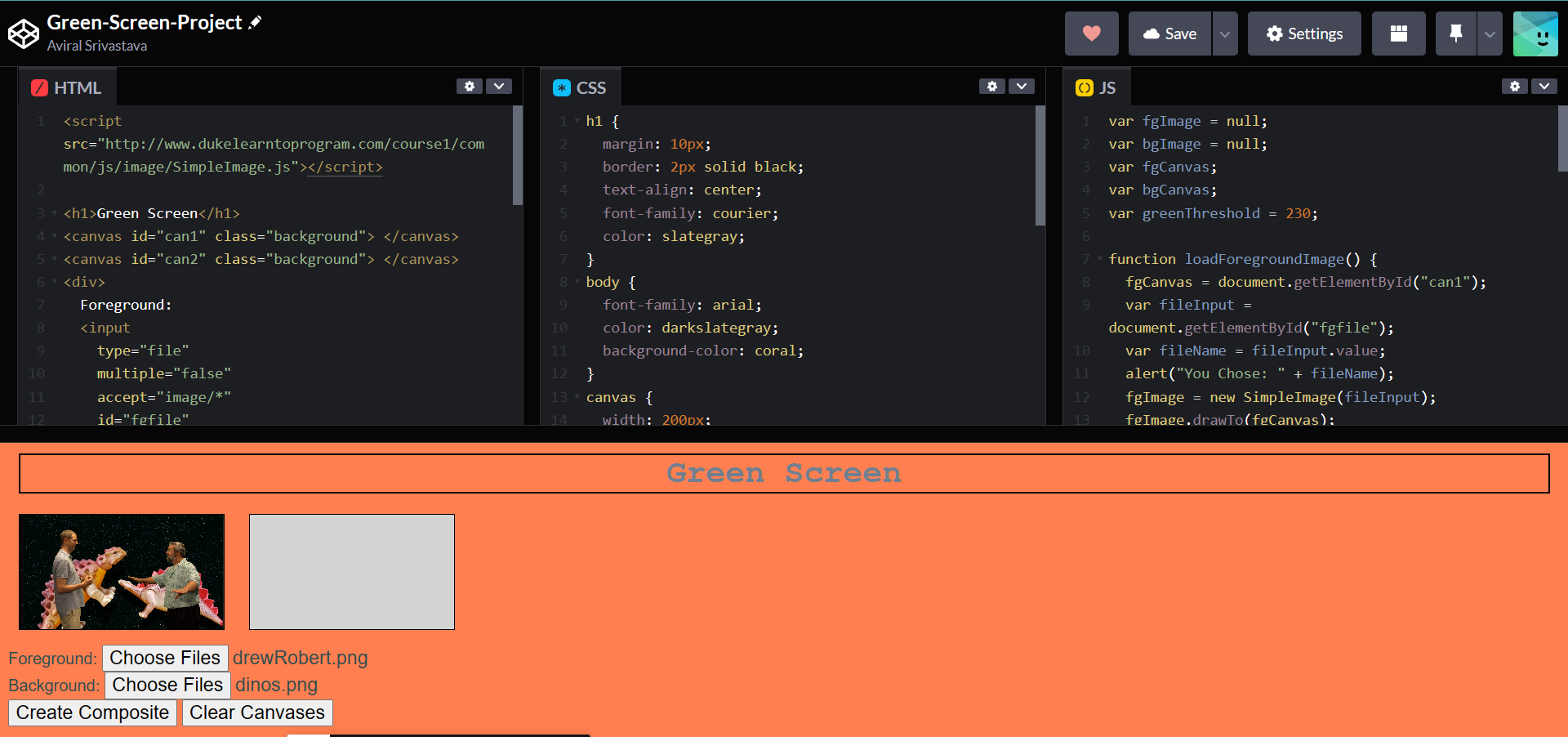 GitHub - meaviral17/Green-Screen-Project