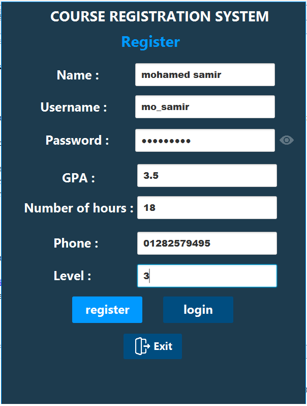 GitHub - Mohamed-samir03/Course-registration-program: Course ...