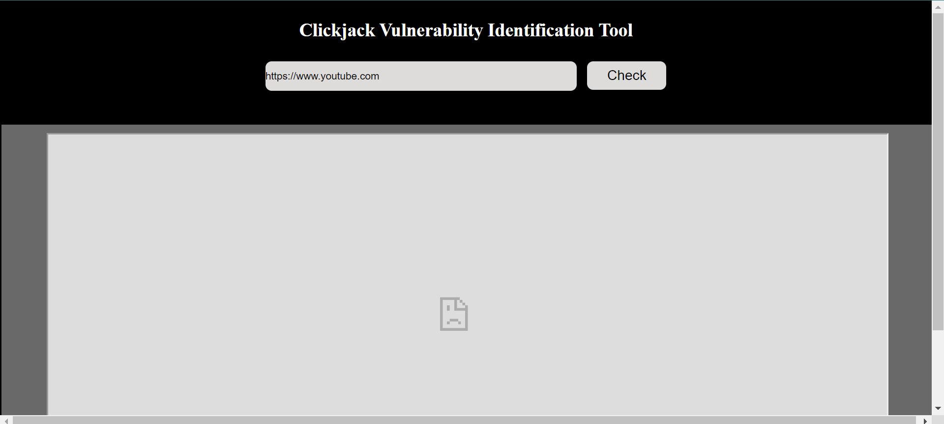 Clickjack-Vulnerability-Identification-Tool | this html page will help ...