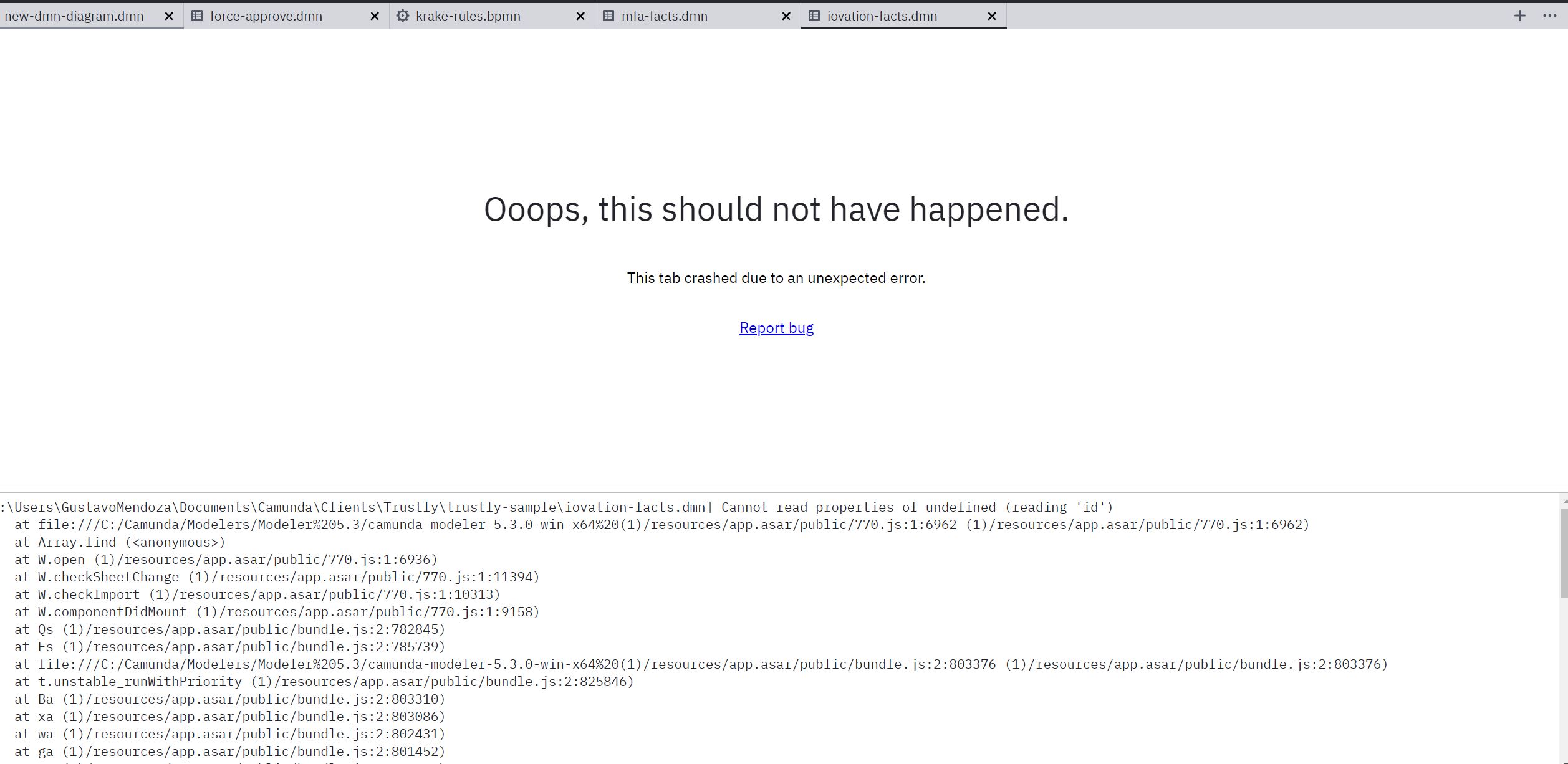 Load multiple files causes an exception for some of the items opened · Issue #3171 · camunda ...