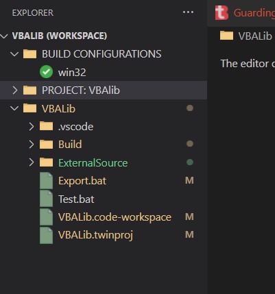 Reinstallation of VSCode and Twinbasic: all code modules have are external source file warning ...