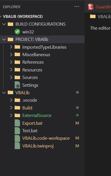 Reinstallation of VSCode and Twinbasic: all code modules have are external source file warning ...