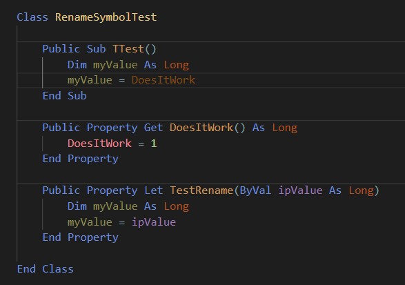 Rename Symbol ignores Let part of property pair · Issue #481 · twinbasic/twinbasic · GitHub