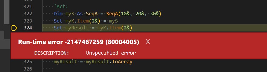Difference between VBA andtwinbasic when assigning an object to an array element inside a class ...