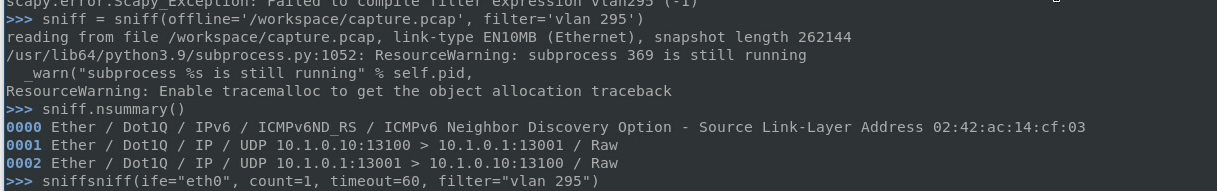 Difficulty To Have Live Capture Using Sniff Function To Capture Vlan