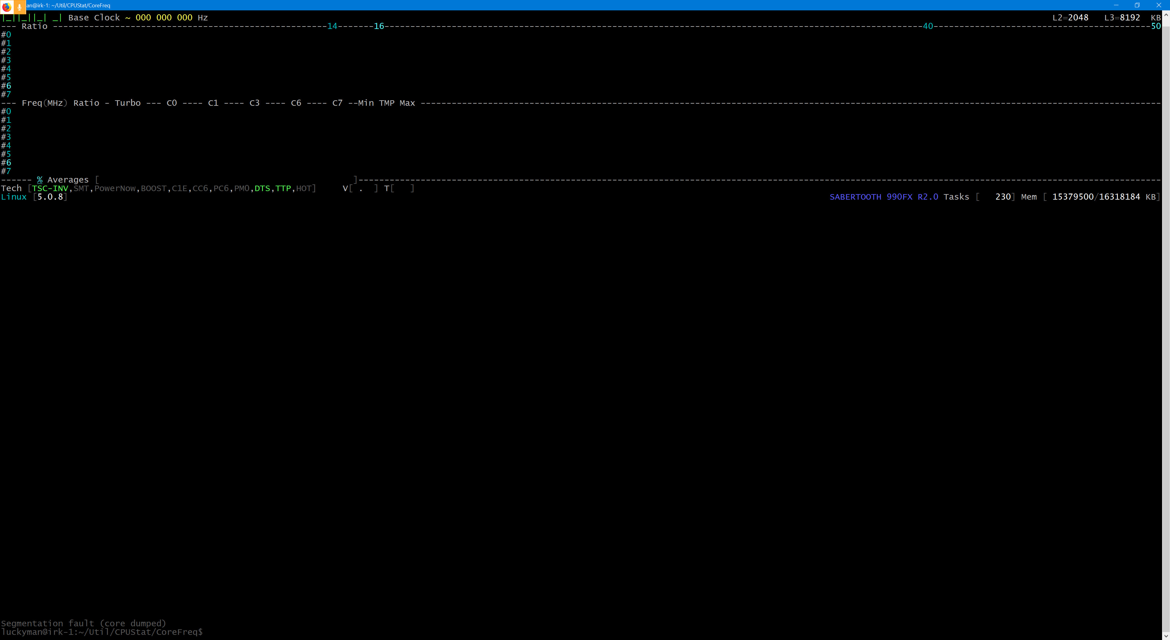 Segmentation fault when called cli with -f param or when called freq in dashboard 💪 · Issue #131 ...