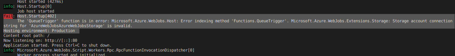 Azure Function triggered by Queue Storage not working with docker and node · Issue #2516 · Azure ...