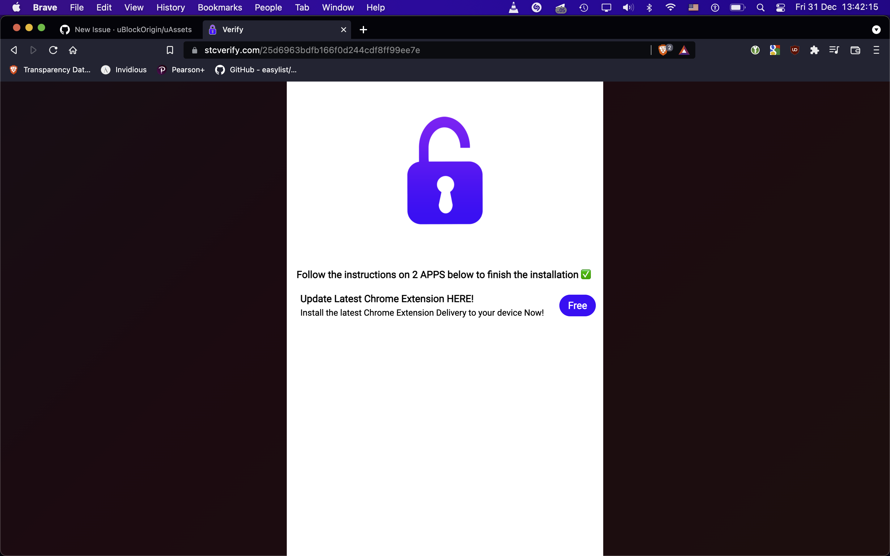 Three scam/malicious domains · Issue #11157 · uBlockOrigin/uAssets · GitHub