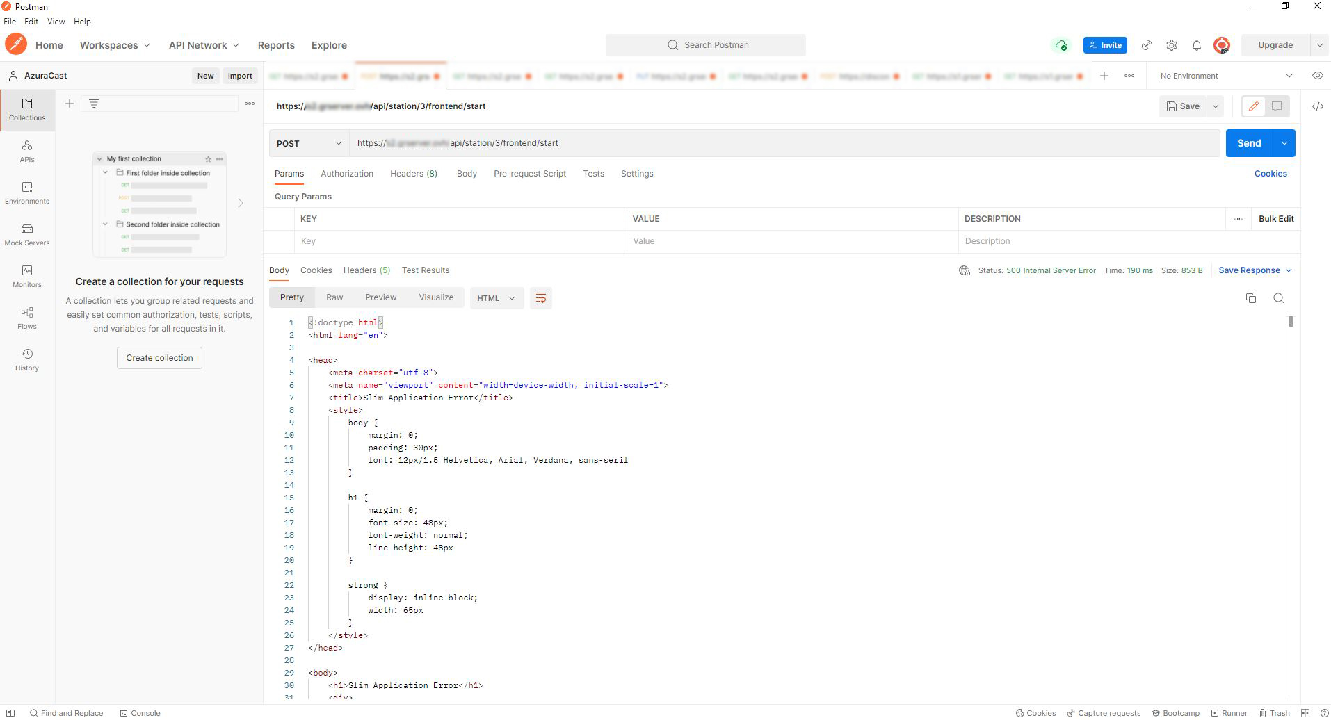 API Slim Application Error on already started radio station · Issue ...