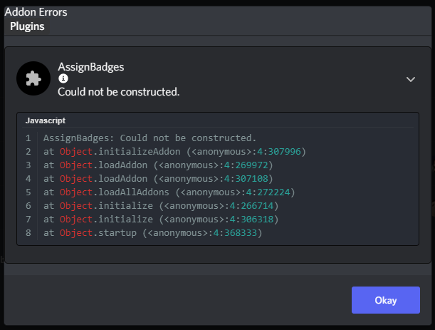 [BUG] AssignBadges construction error · Issue #130 · QWERTxD/BetterDiscordPlugins · GitHub