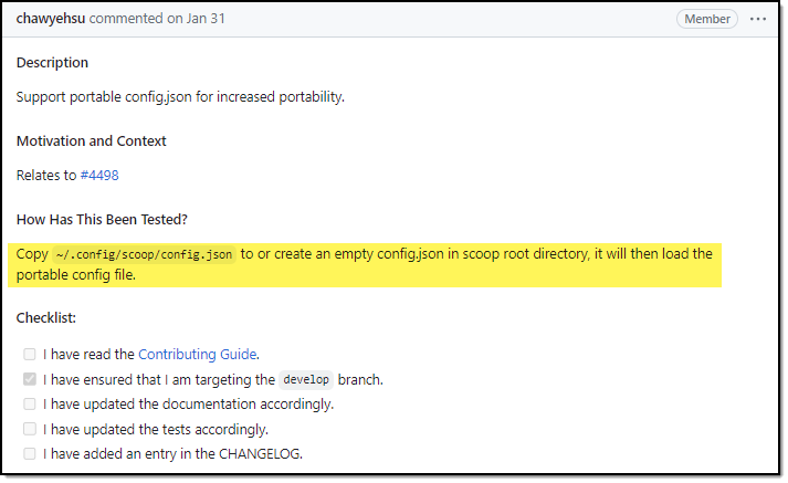[Bug] Scoop Not Recognizing Local Config · Issue #5599 · ScoopInstaller/Scoop · GitHub