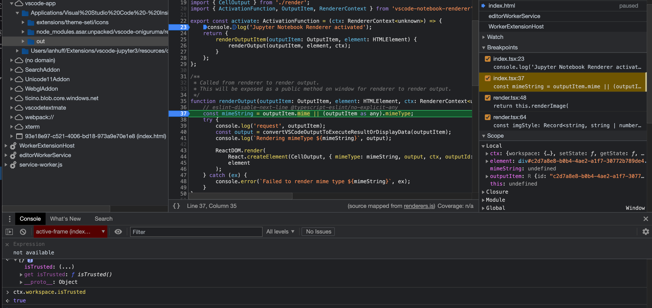 Let Notebooks Renderers Check Workspace Trust Status · Issue 130951 · Microsoft Vscode · Github
