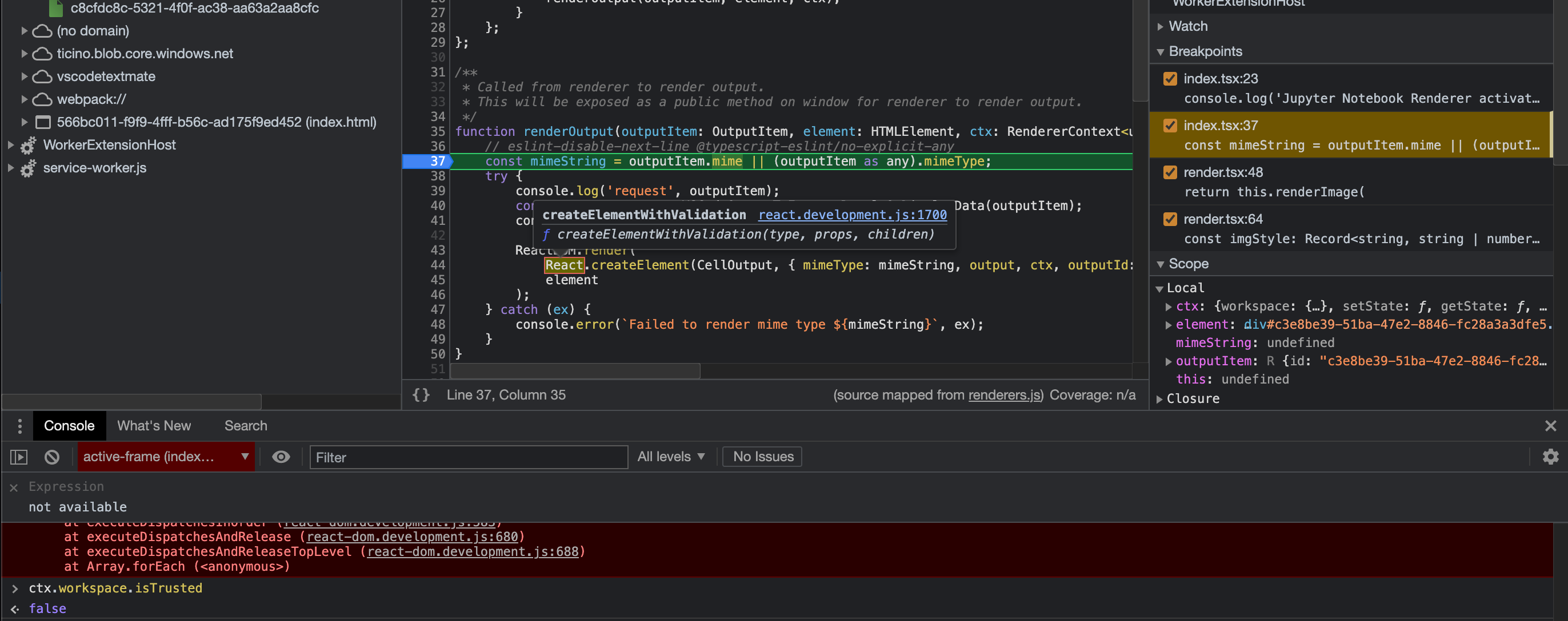 Let notebooks renderers check workspace trust status · Issue #130951 · microsoft/vscode · GitHub