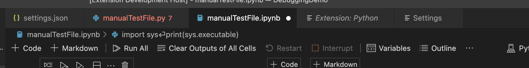 Test: Outline button in Jupyter notebooks · Issue #133901 · microsoft ...