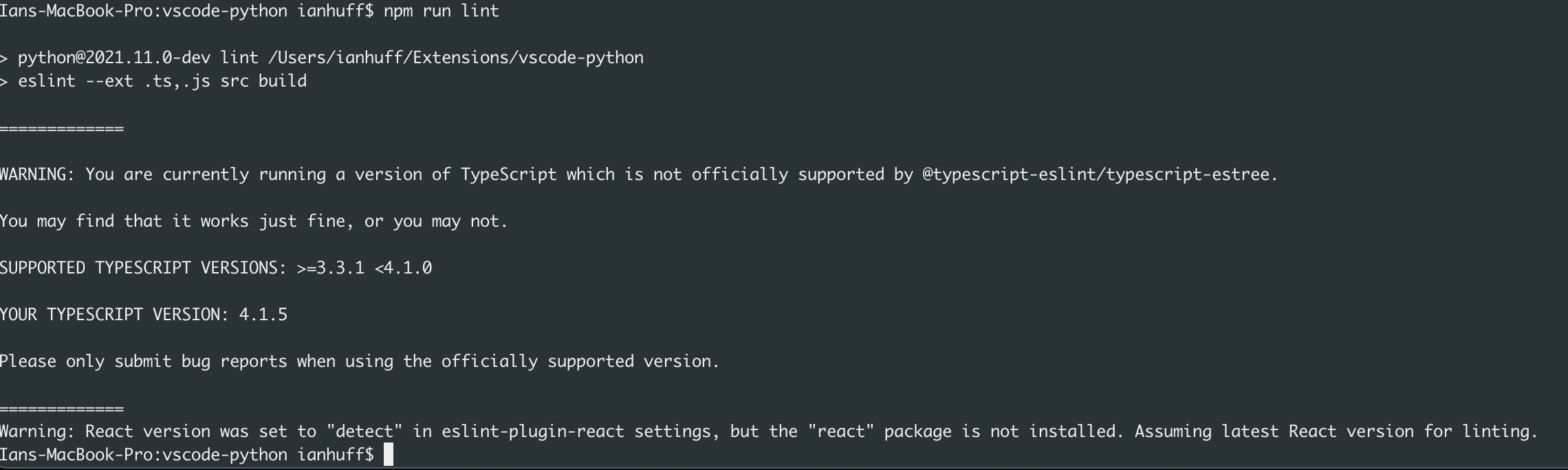 Use eslint over tslint · Issue #4060 · microsoft/vscode-python · GitHub