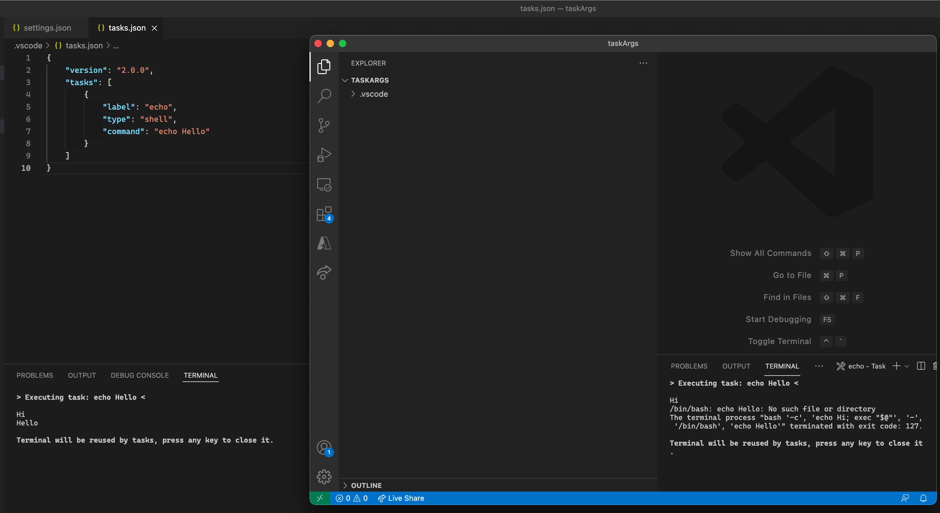 Incorrect handling of -c in shell args when launching a task · Issue #136459 · microsoft/vscode ...