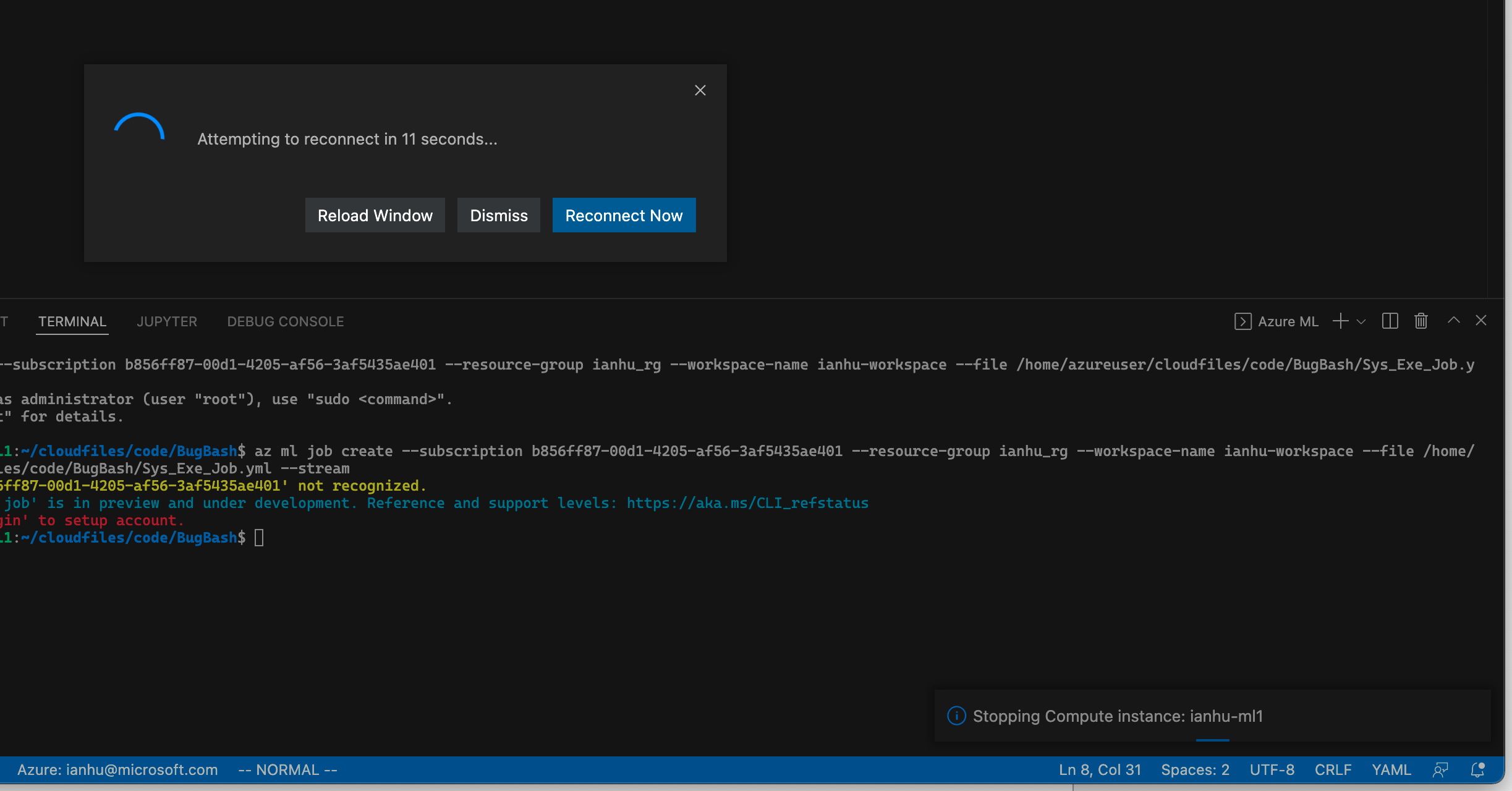 Prevent user from stopping compute they are connected to (endless loop ensues) · Issue #1648 ...