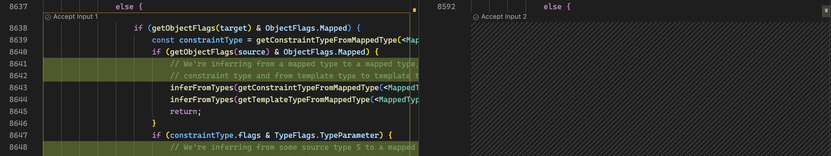 Merge Editor: Orange Conflict highlights seems to have some small ...