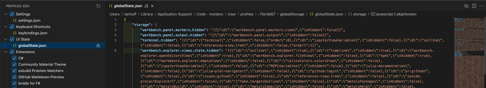 Feedback on profile authoring · Issue #173623 · microsoft/vscode · GitHub