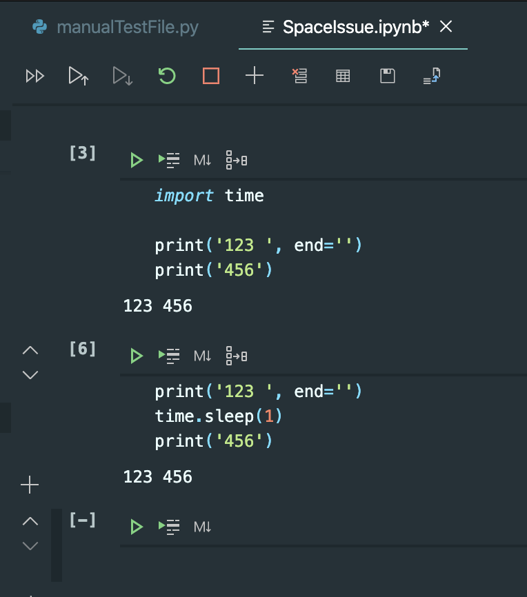 Space is erased from end of text when printing in notebook · Issue #675 ...