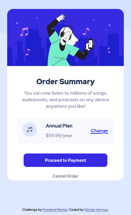 GitHub - nicolasvercosa/order-summary-card: Frontend Mentor challenge