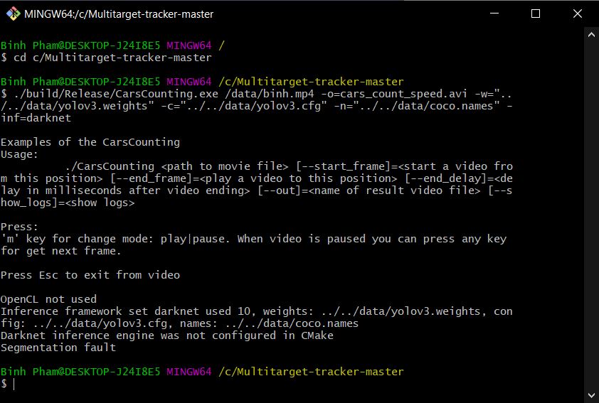 Running Cars Counting without GPU · Issue #305 · Smorodov/Multitarget-tracker · GitHub