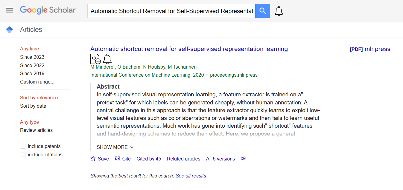 The search results on Google Scholar have been updated, and currently, the plugin is not ...