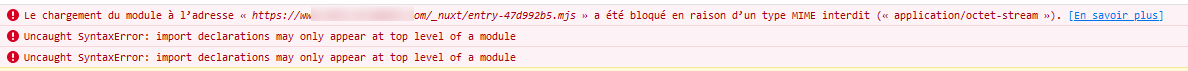 Failed to load module script: Expected a JavaScript module script but ...