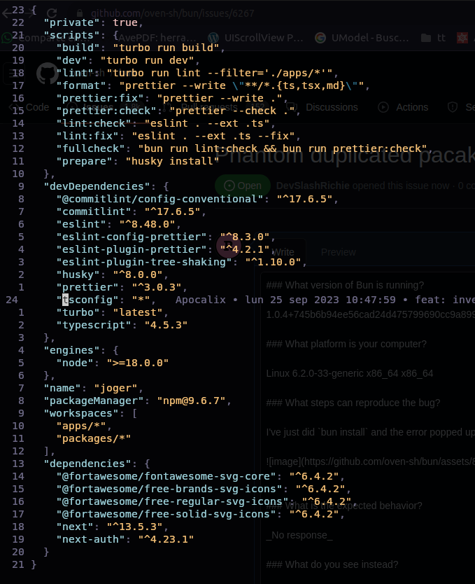 Phantom Duplicated Pacakge In Packagejson · Issue 6267 · Oven Shbun · Github 6019