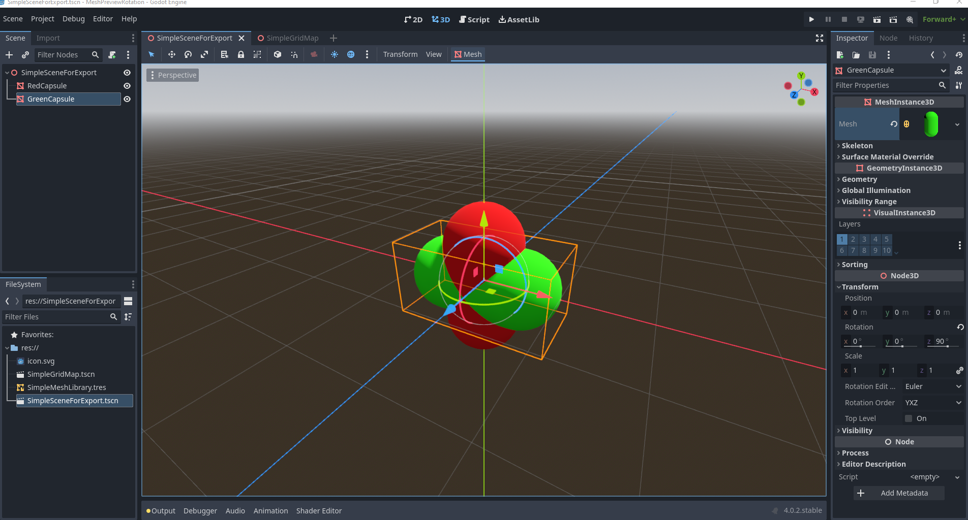 Mesh Previews In Meshlibrary Do Not Take Rotation Into Account · Issue 76643 · Godotengine 4378