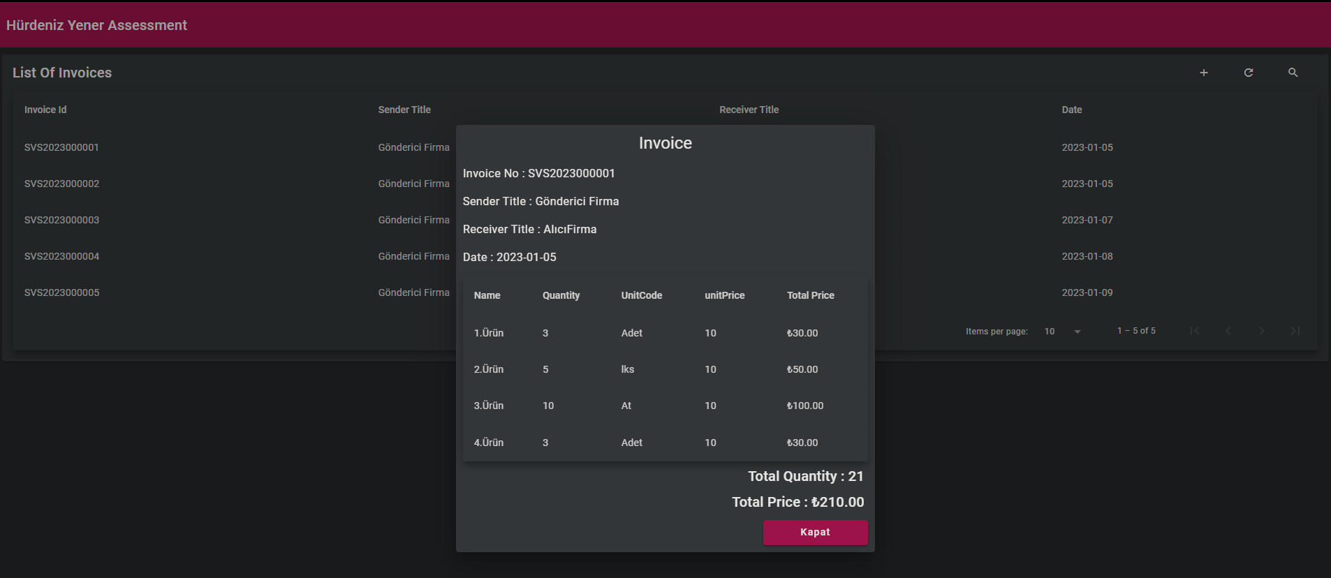 GitHub - hurdenizyener/AssessmentFrontend: Angular