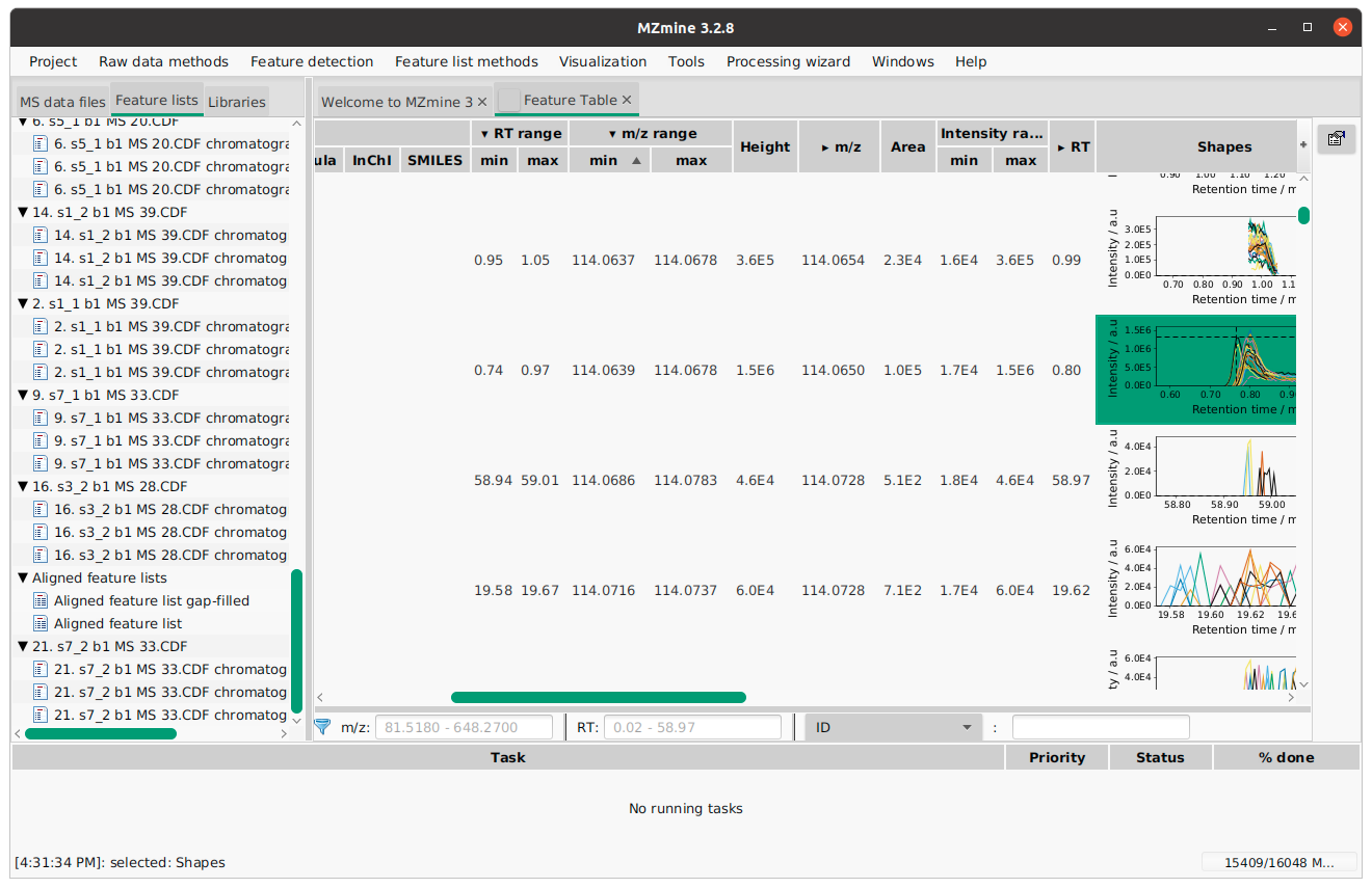 Tic Visualization For Aligned Peaks Consumes All Memory · Issue 953 · Mzminemzmine · Github