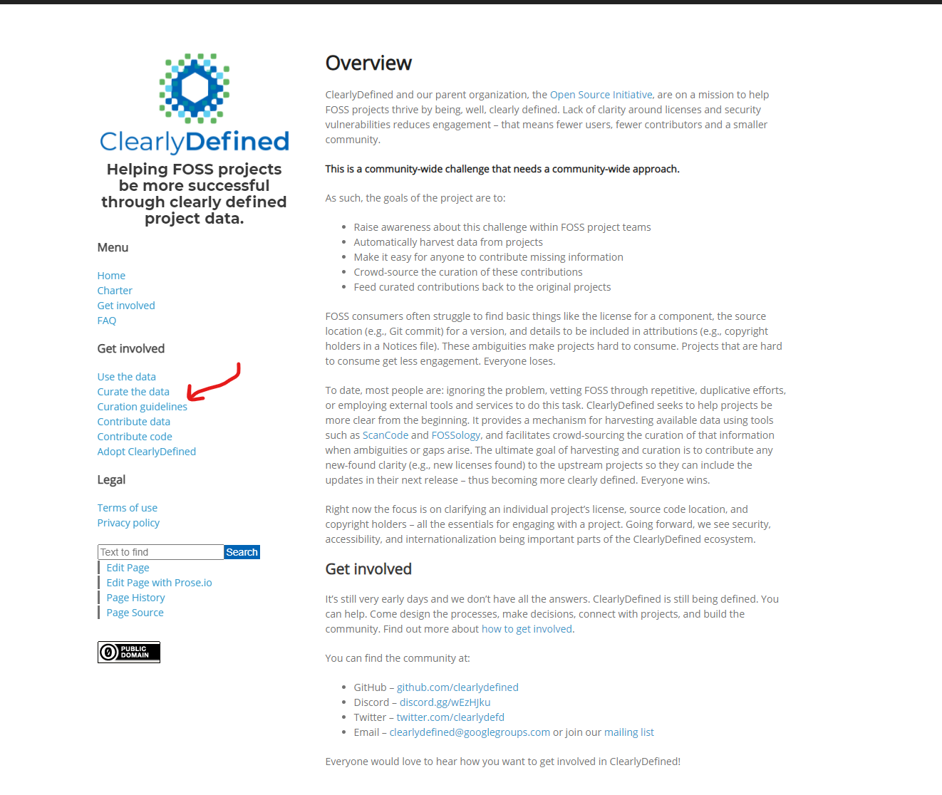 Add link to curation guidelines on https://clearlydefined.io/ · Issue #873 · clearlydefined ...