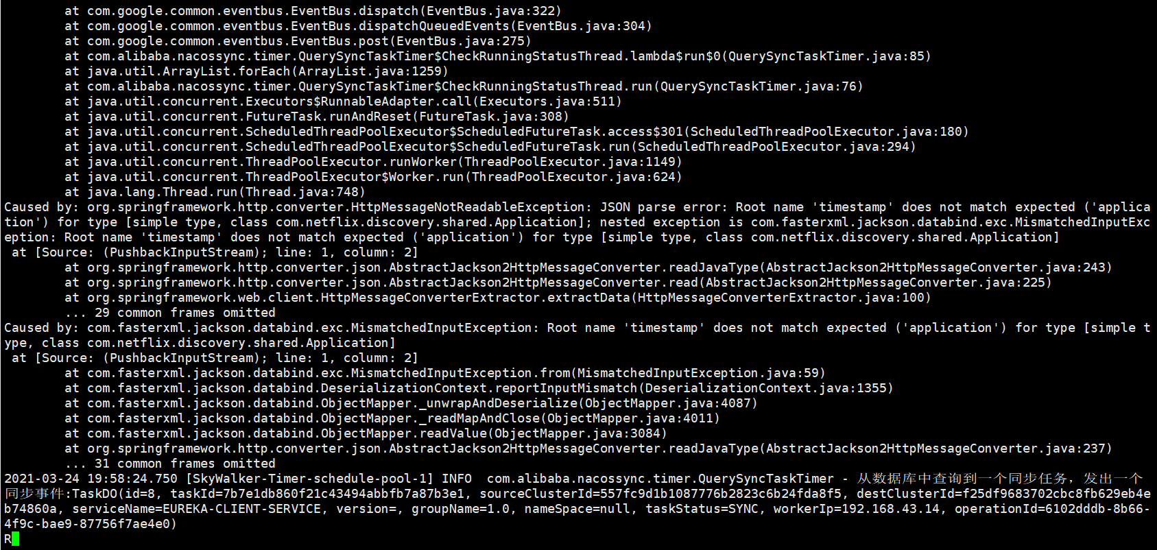 sync task from eureka to nacos was failed · Issue #222 · nacos-group/nacos-sync · GitHub